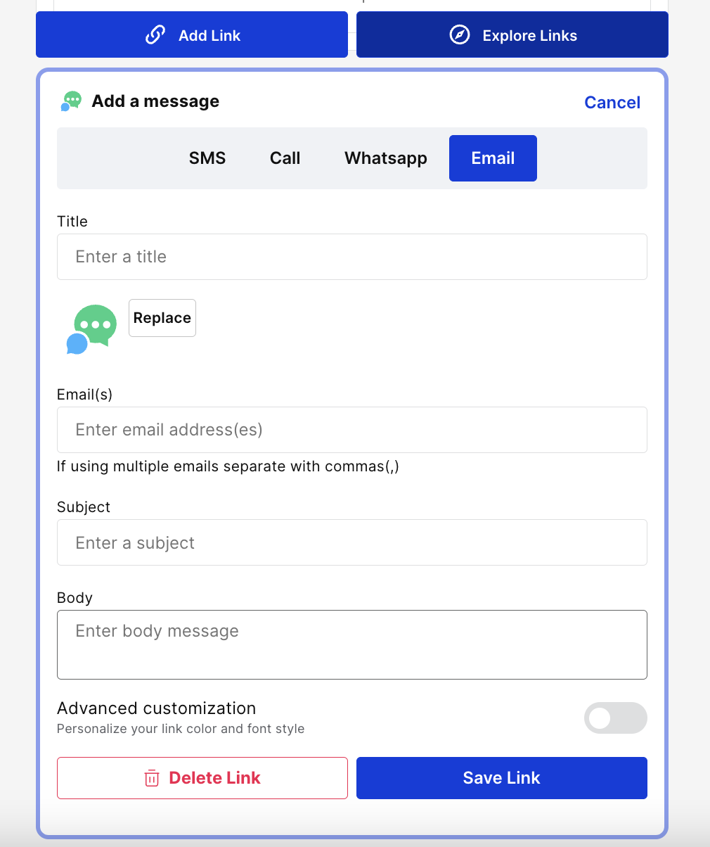 How to use Flowpage's send a message widget | Go To Flowcode